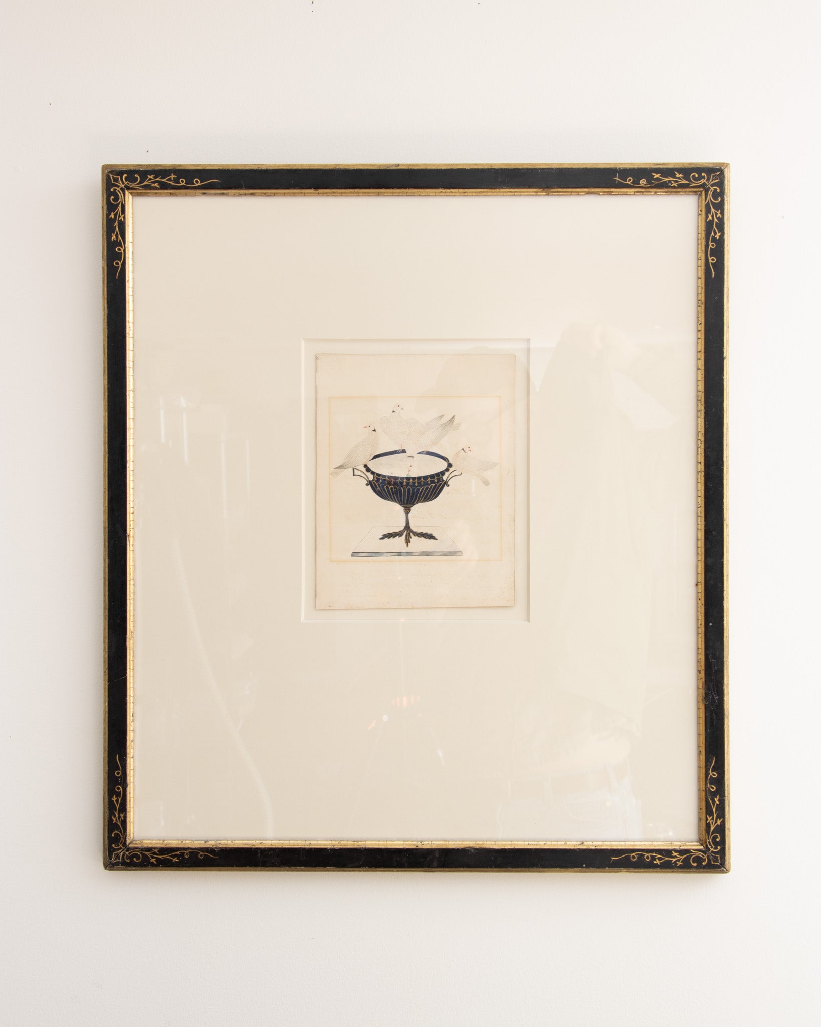 Illuminated Drawing of Birds Drinking in a Fountain – Pidgin